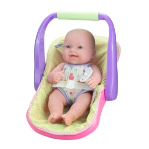 JC Toys, 14" Lots to Love Babies Doll and Car Seat - 4 Multi-position Carrier - Posable & Waterproof - Ages 2+