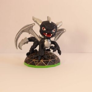 Skylanders Spyros Adventure LOOSE Mini Figure DARK Spyro SILVER Wings Includes Card Online Code