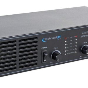 Technical Pro AX2000 2-Channel 2000 Watt Professional Power Amplifier Rackmount