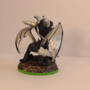 Skylanders Spyros Adventure LOOSE Mini Figure DARK Spyro SILVER Wings Includes Card Online Code