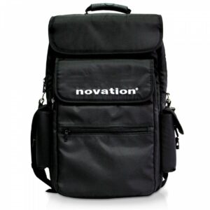 novation soft carry case for 25-key midi controller keyboards, black