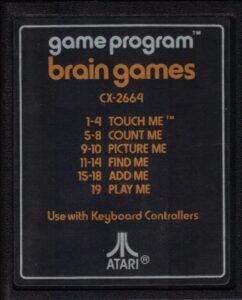 brain games (cx-2664) atari video game - 19 games