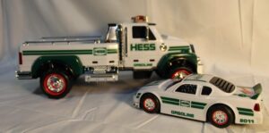 hess 2011 toy truck and race car