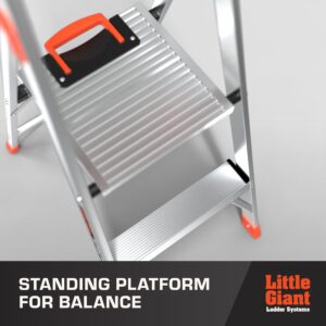 Little Giant Ladder Systems Flip-N-Lite, 4-Foot, Stepladder, Aluminum, Type 1A, 300 Lbs Rated (15272-001)