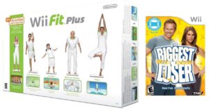 wii fit plus with balance board & biggest loser game bundle