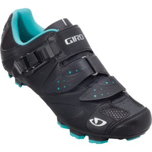 giro sica shoe - women's black/teal, 38.5