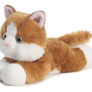 Aurora® Adorable Mini Flopsie™ Sunshine Tabby™ Stuffed Animal - Playful Ease - Timeless Companions - Brown 8 Inches