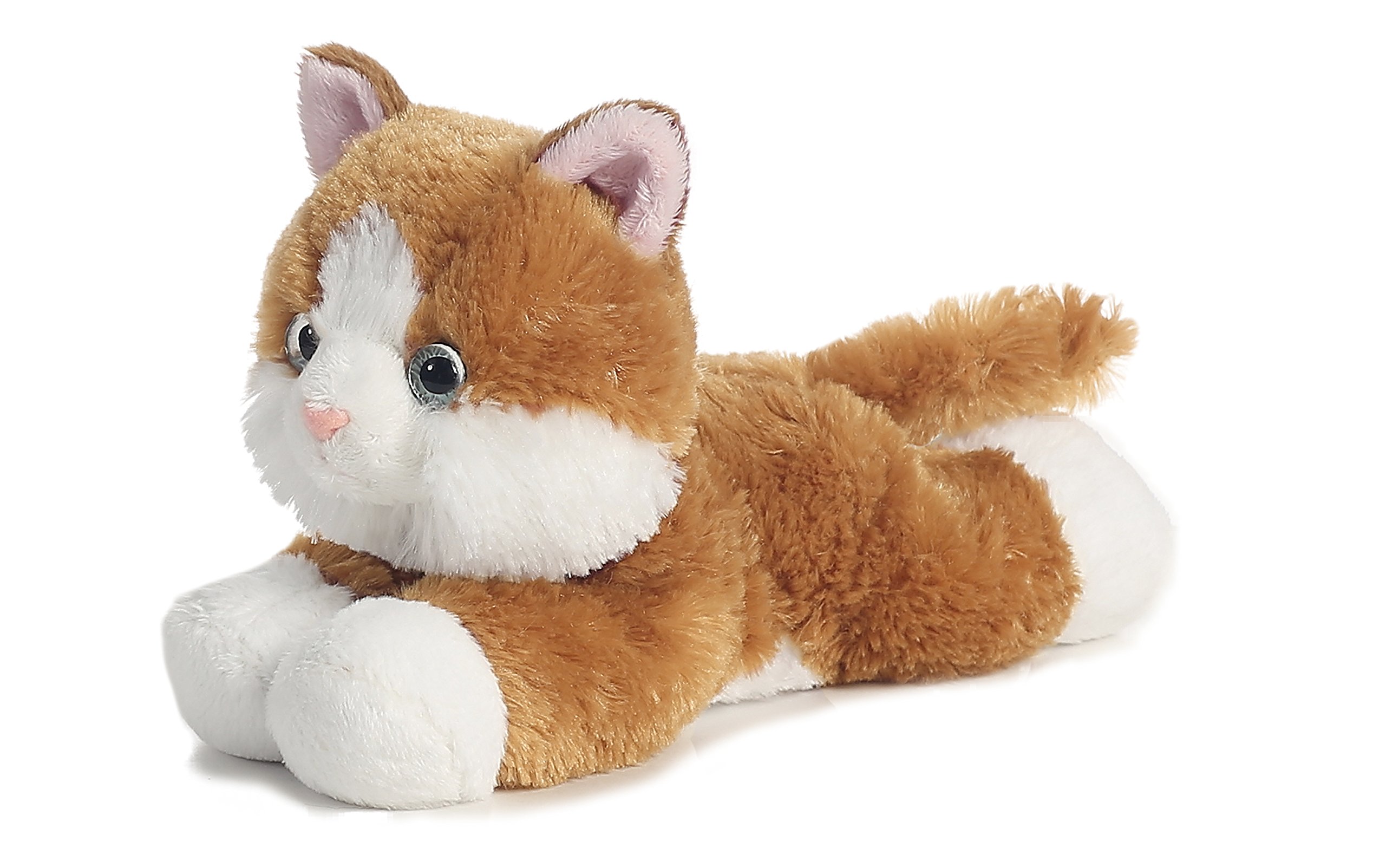 Aurora® Adorable Mini Flopsie™ Sunshine Tabby™ Stuffed Animal - Playful Ease - Timeless Companions - Brown 8 Inches