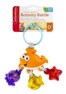 infantino link and jingle activity rattle - whale