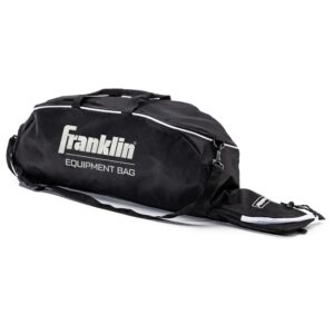 franklin sports youth baseball bat bag - kids teeball, softball, baseball equipment bag - holds bat, helmet, cleats and more - black