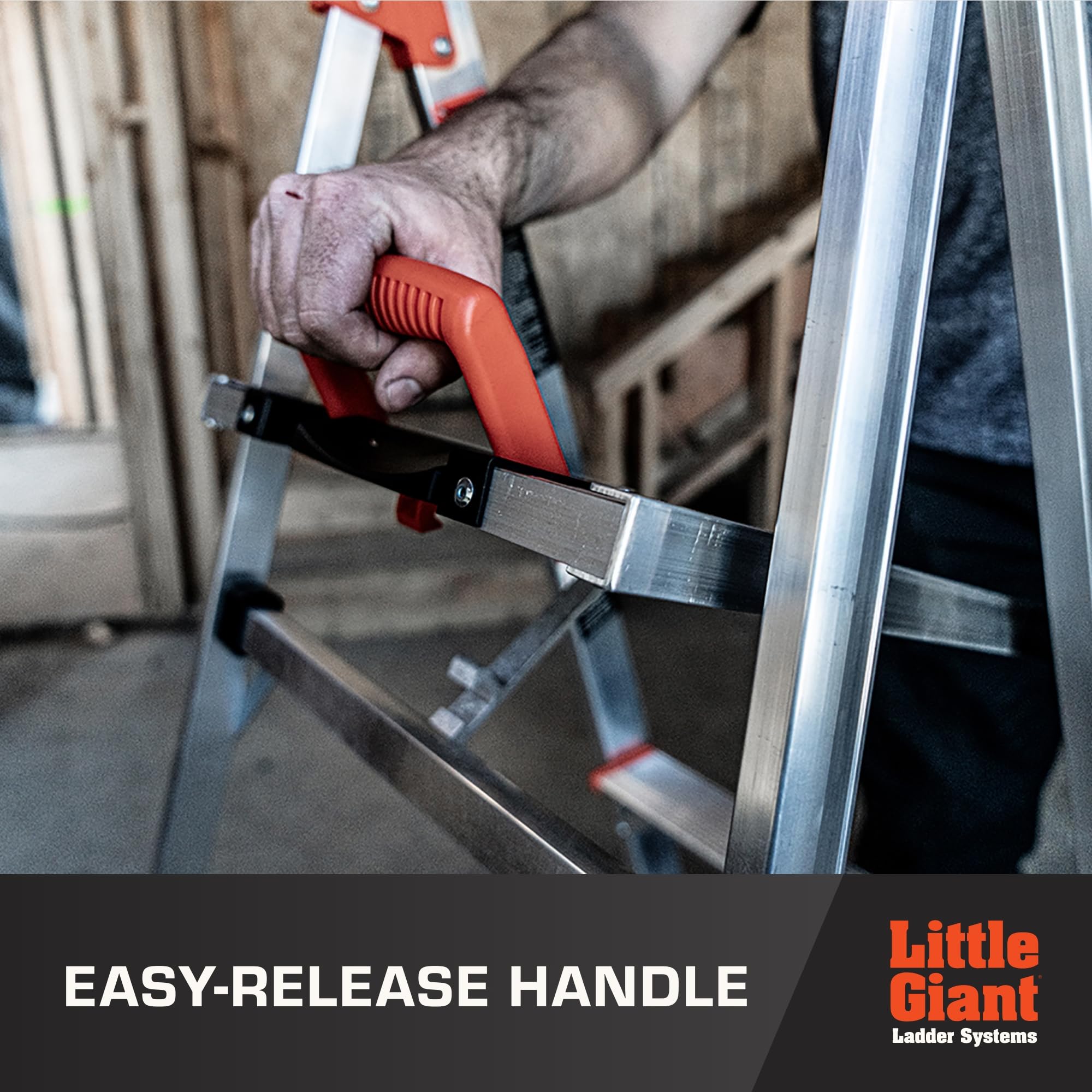 Little Giant Ladder Systems Flip-N-Lite, 4-Foot, Stepladder, Aluminum, Type 1A, 300 Lbs Rated (15272-001)