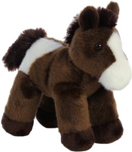 aurora® adorable mini flopsie™ paint™ stuffed animal - playful ease - timeless companions - brown 8 inches