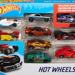 Hot Wheels Toy Cars or Trucks 9-Pack, Set of 9 Vehicles in 1:64 Scale, Including 1 Exclusive, for Kids & Collectors (Styles May Vary)