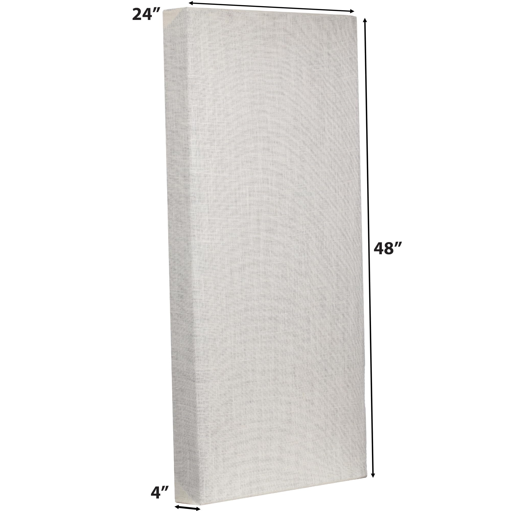 ATS Acoustics Sound Absorbing Noise Dampening Acoustic Panel Wall Treatment 24" x 48" x 4" Beveled Edge (Ivory)