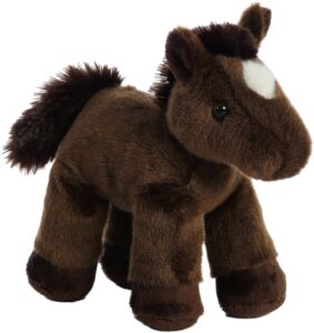 aurora® adorable mini flopsie™ chestnut™ stuffed animal - playful ease - timeless companions - brown 8 inches