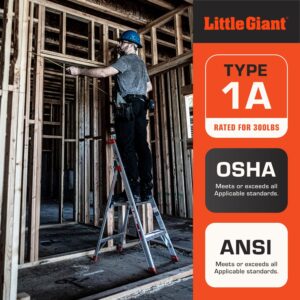 Little Giant Ladder Systems Flip-N-Lite, 4-Foot, Stepladder, Aluminum, Type 1A, 300 Lbs Rated (15272-001)