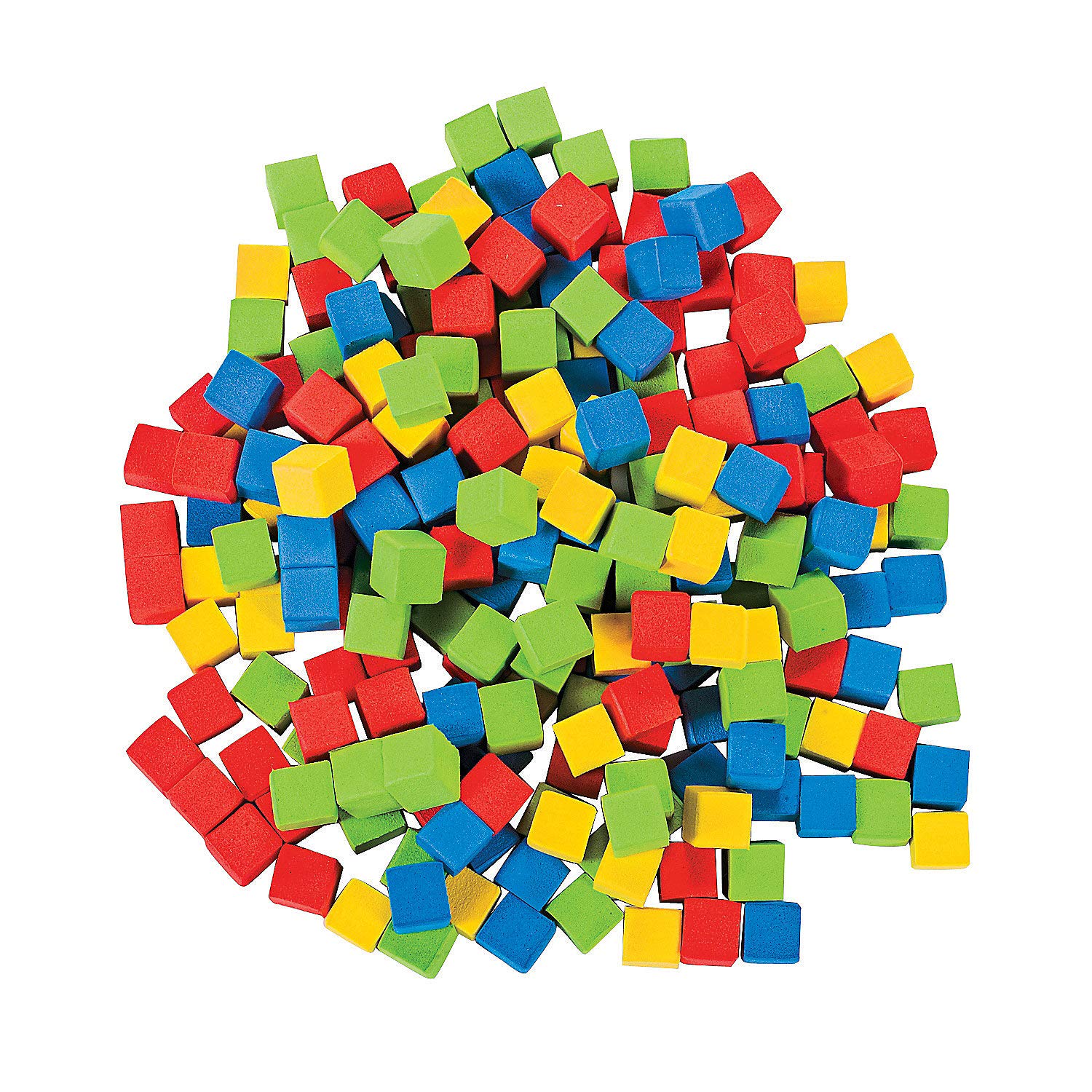 Foam Counters Cubes - Bulk 200 Pack - 1 cm Size in Bright Colors - Preschool, Daycare and Teacher Supplies