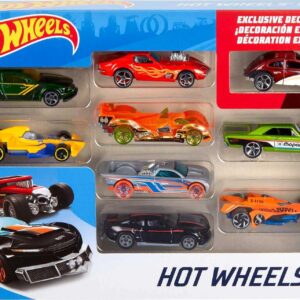 Hot Wheels Toy Cars or Trucks 9-Pack, Set of 9 Vehicles in 1:64 Scale, Including 1 Exclusive, for Kids & Collectors (Styles May Vary)