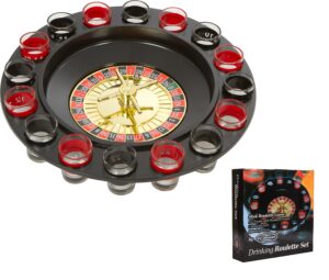 ez drinker 16pc shot roulette game set - shot spinning drinking game