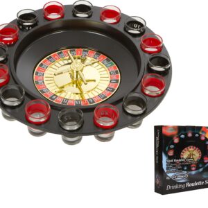 EZ DRINKER 16pc Shot Roulette Game Set - Shot Spinning Drinking Game