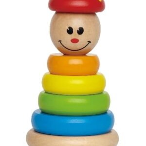 Award Winning Hape Clown Stacker Toddler Wooden Ring Toy