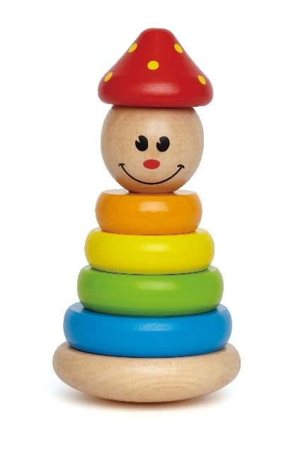 Award Winning Hape Clown Stacker Toddler Wooden Ring Toy