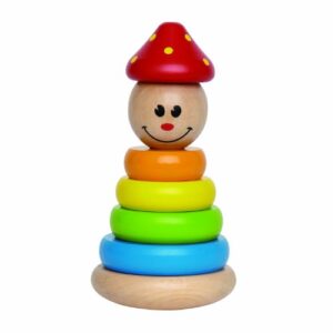 Award Winning Hape Clown Stacker Toddler Wooden Ring Toy