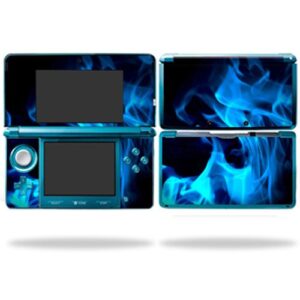 mightyskins skin compatible with nintendo 3ds wrap sticker skins blue flames