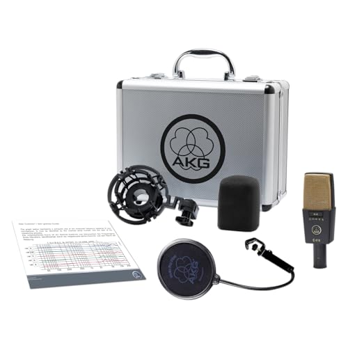 AKG Pro Audio Condenser Microphone, XLR, Black, C414 (3059X00060)