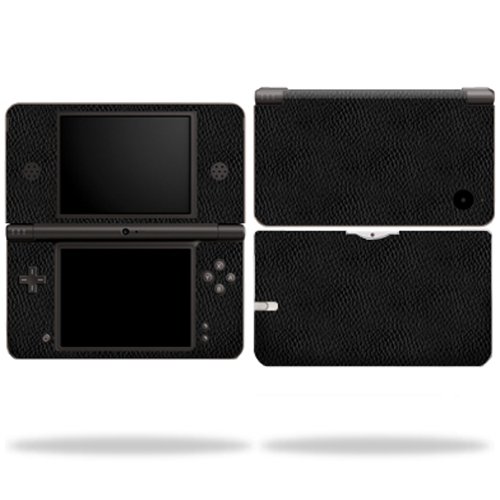 MightySkins Skin Compatible with Nintendo DSi XL wrap Sticker Skins Black Leather