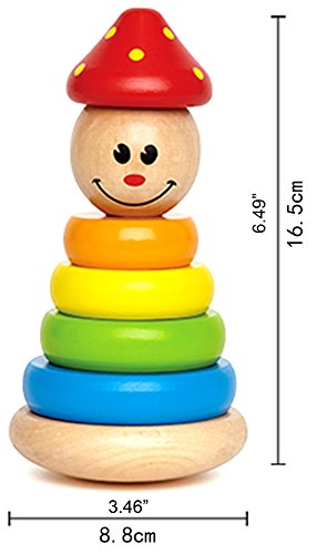 Award Winning Hape Clown Stacker Toddler Wooden Ring Toy