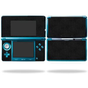 mightyskins skin compatible with nintendo 3ds wrap sticker skins black leather