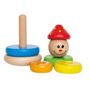 Award Winning Hape Clown Stacker Toddler Wooden Ring Toy