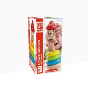 Award Winning Hape Clown Stacker Toddler Wooden Ring Toy