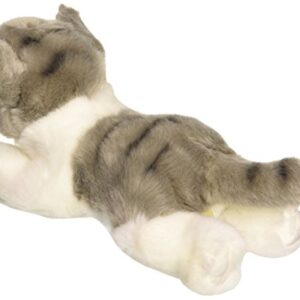 Aurora® Adorable Miyoni® Grey Tabby Cat Stuffed Animal - Lifelike Detail - Cherished Companionship - 8 Inches