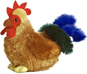 aurora® adorable mini flopsie™ cocky™ stuffed animal - playful ease - timeless companions - brown 6 inches