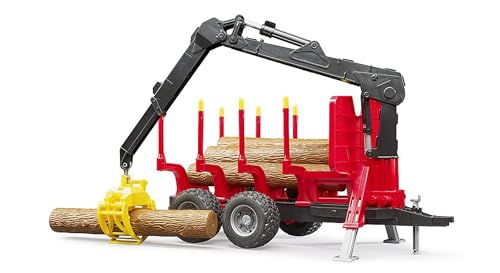 Bruder Forestry Trailer with Crane Grapple and 4 Logs