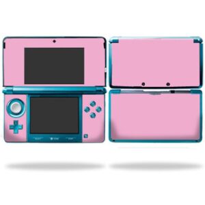 mightyskins skin compatible with nintendo 3ds wrap sticker skins solid pink