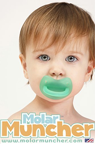 Molar Muncher Infant Baby Toddler Hands Free Teether by eZtotZ - Non Toxic Soothing Silicone - BPA Free - Made in USA - Soothes Entire Gum Line For 6 Months+ Teething