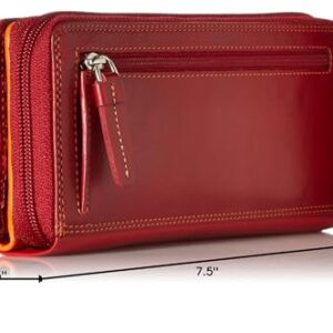 Visconti Women's Rb55 Leather Purse Red Multicolor