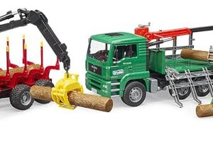 Bruder Forestry Trailer with Crane Grapple and 4 Logs