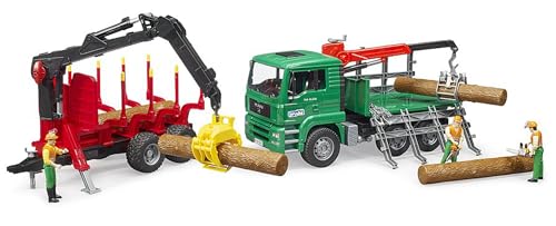 Bruder Forestry Trailer with Crane Grapple and 4 Logs