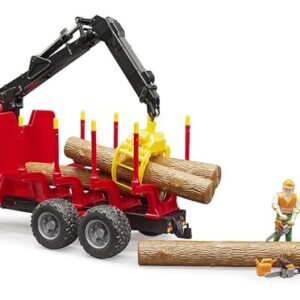 Bruder Forestry Trailer with Crane Grapple and 4 Logs