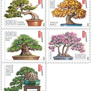 Bonsai Tree Booklet Pane of 20 x Forever Stamps Scott 4618-22