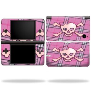 mightyskins skin compatible with nintendo dsi xl wrap sticker skins pink bow skull