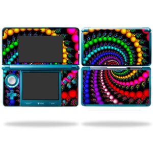 mightyskins skin compatible with nintendo 3ds wrap sticker skins trippy spiral