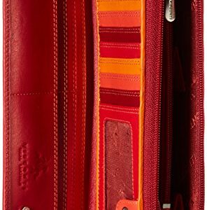 Visconti Women's Rb55 Leather Purse Red Multicolor