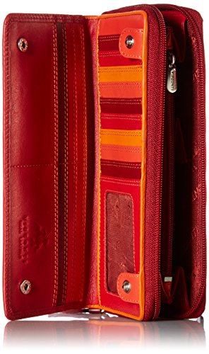 Visconti Women's Rb55 Leather Purse Red Multicolor