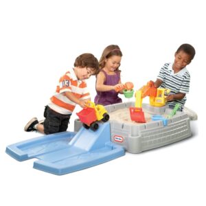 little tikes big digger sandbox, white