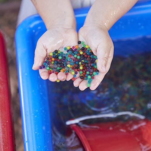 ECR4Kids 2-Station Sand and Water Adjustable Play Table, Sensory Bins, Blue/Red